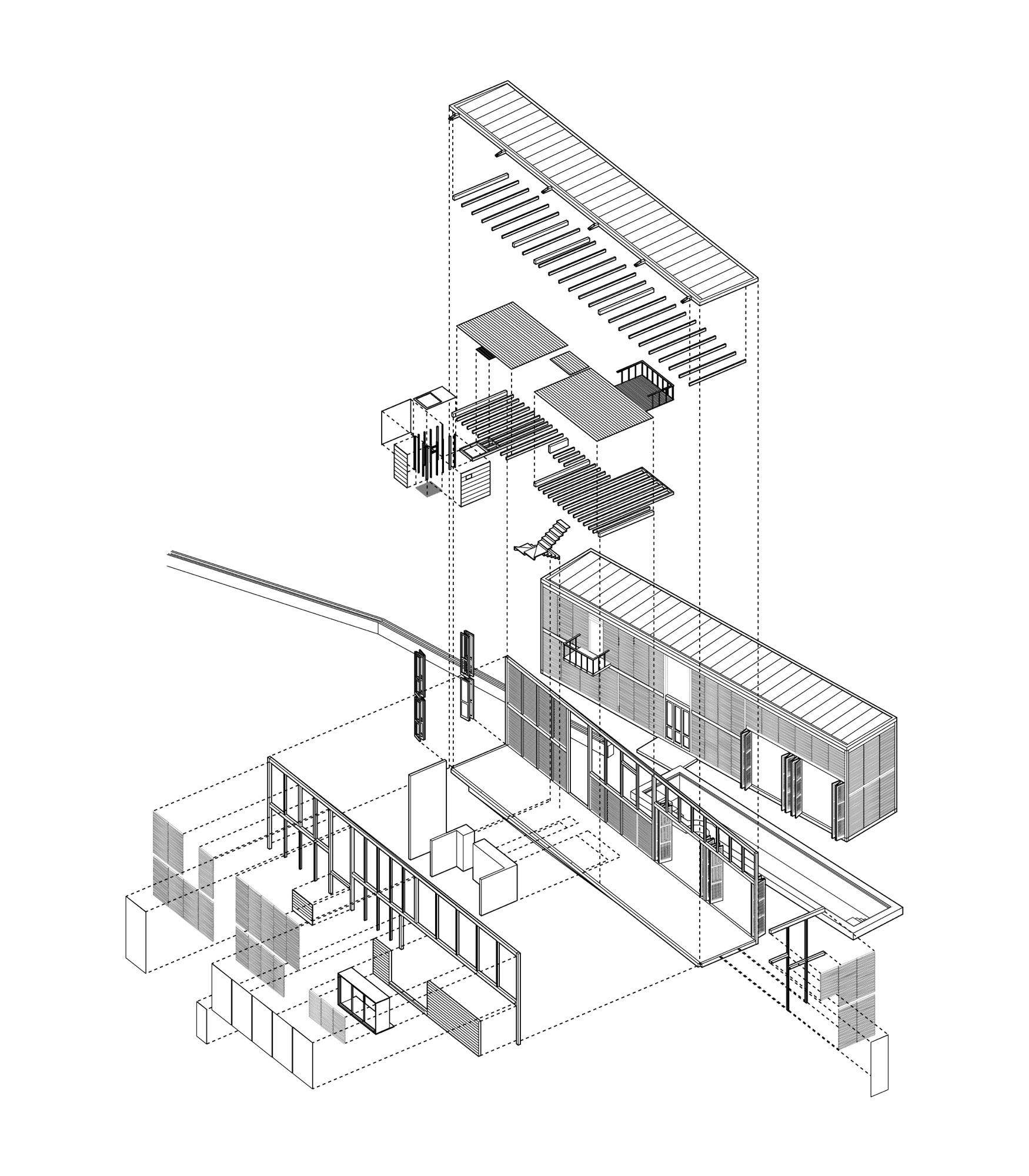 section line on axo - Google Search | Studio mumbai, Architecture ...