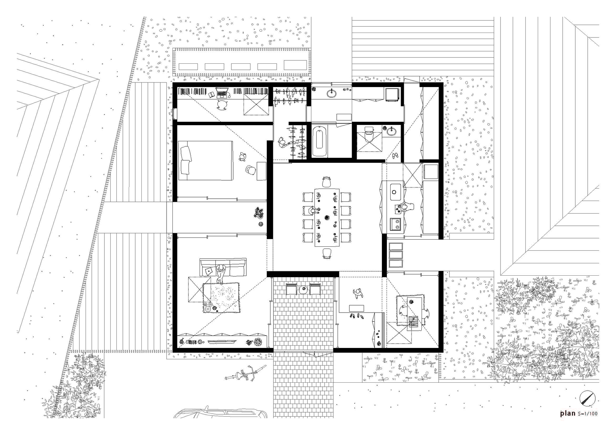 50a1b422b3fc4b0c8c000140_house-yagiyama-kazuya-saito-architects_plan ...