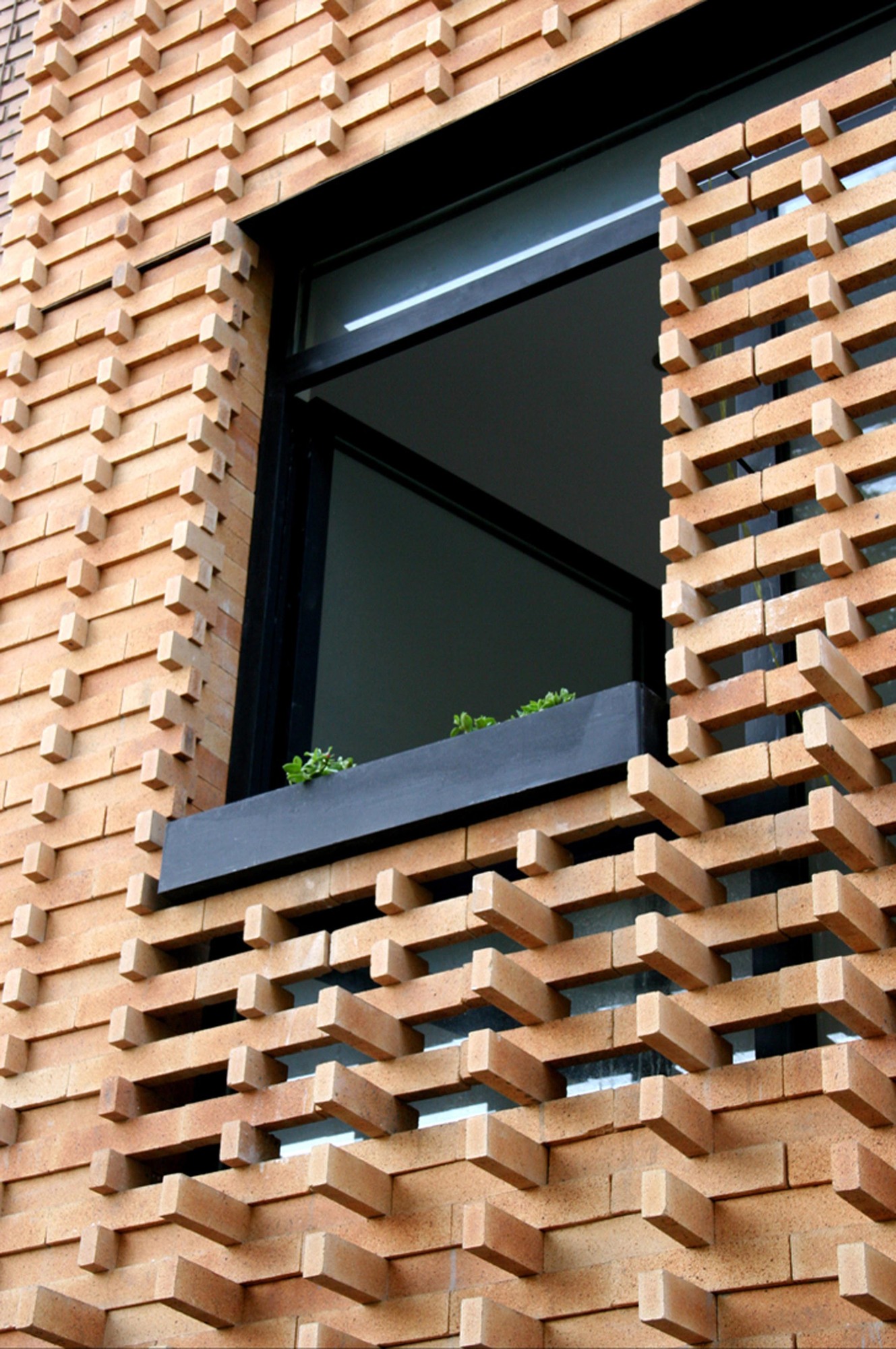 Brick Pattern House in Tehran, Iran, by architect Alireza Mashhadmirza ...