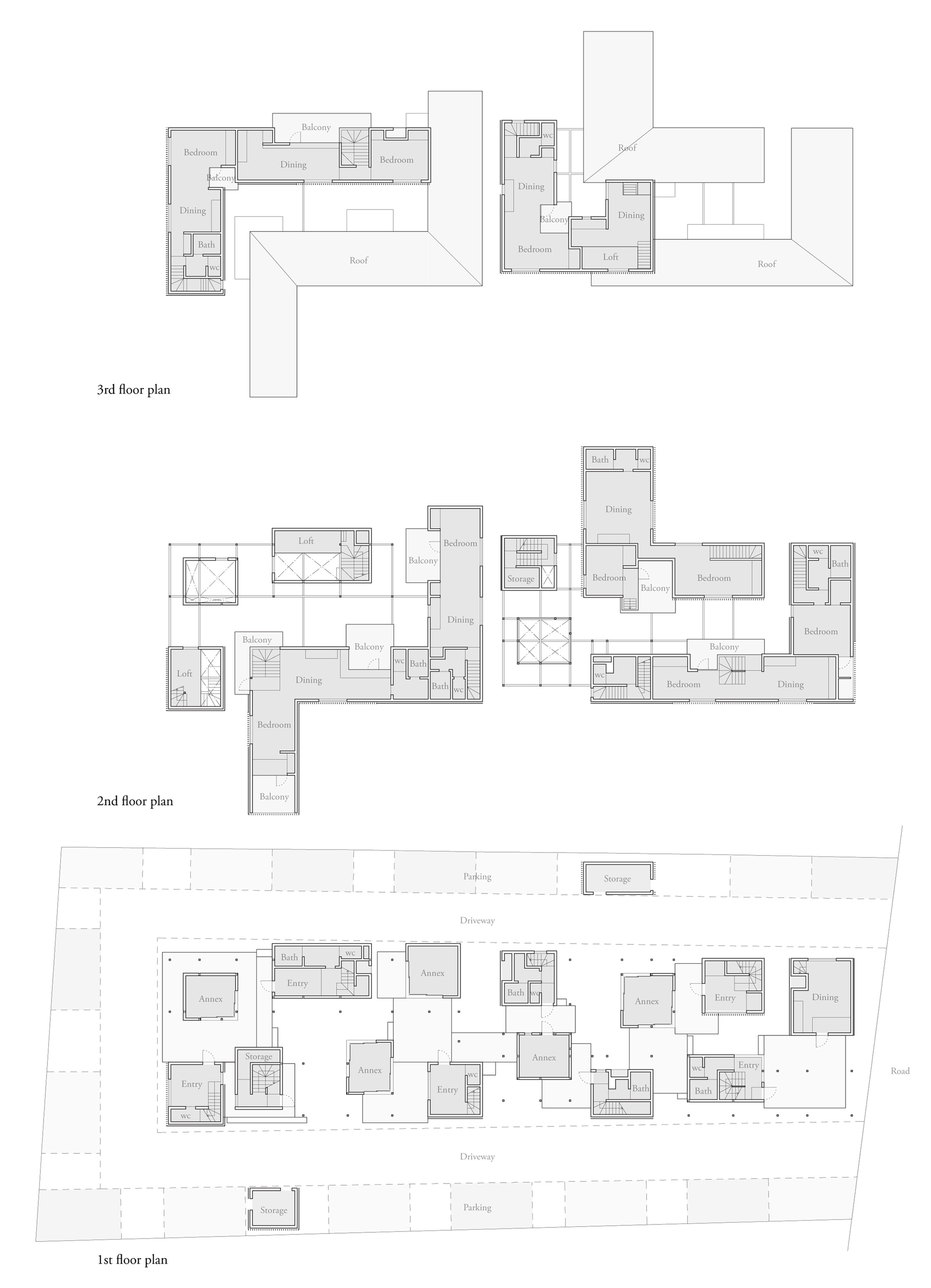 dragon court village | Architectural floor plans, Layout architecture ...